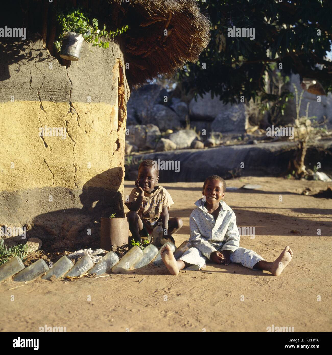 Children in a village near Gutu, Zimbabwe | usage worldwide Stock Photo ...