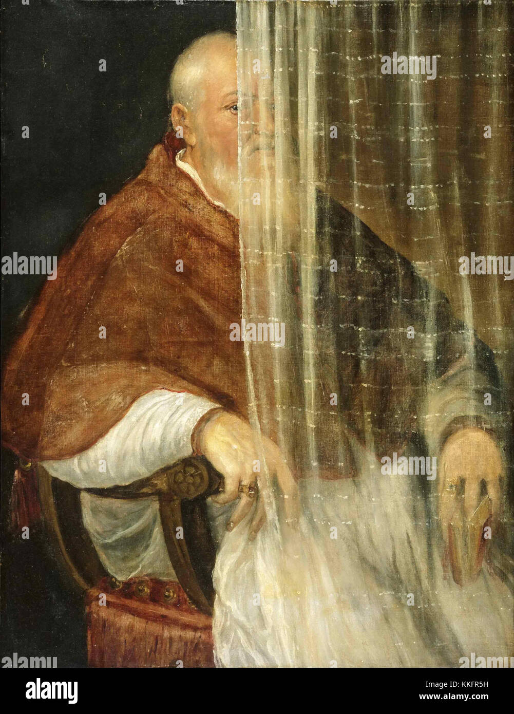 An old vintage portrait painting Stock Photo - Alamy
