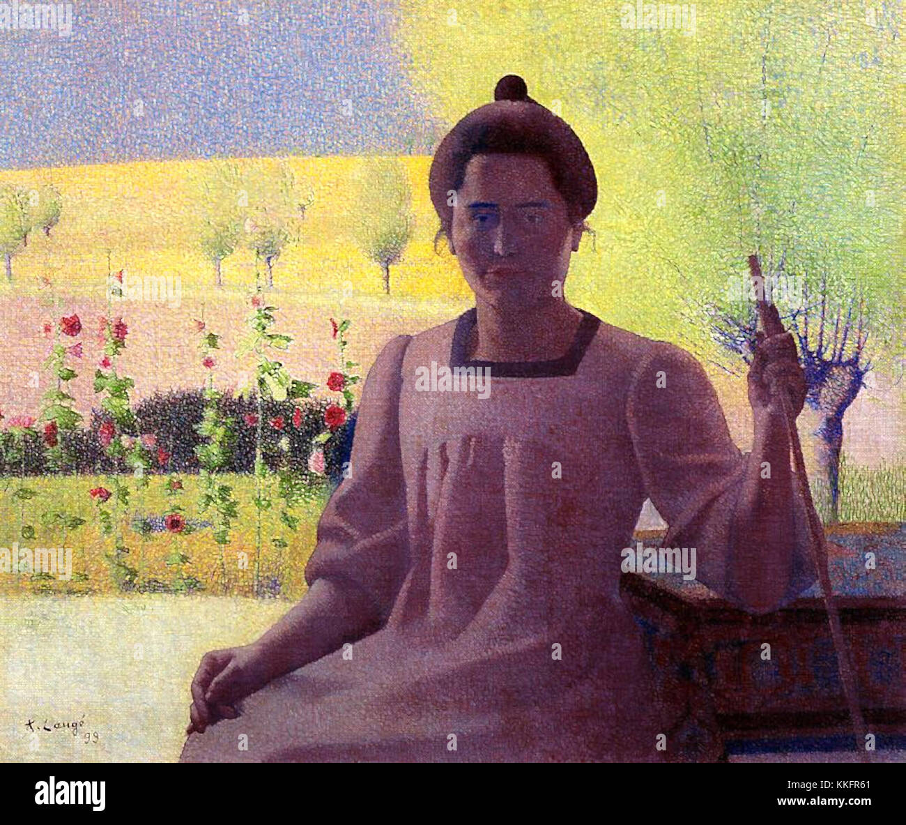 An old vintage portrait painting Stock Photo - Alamy