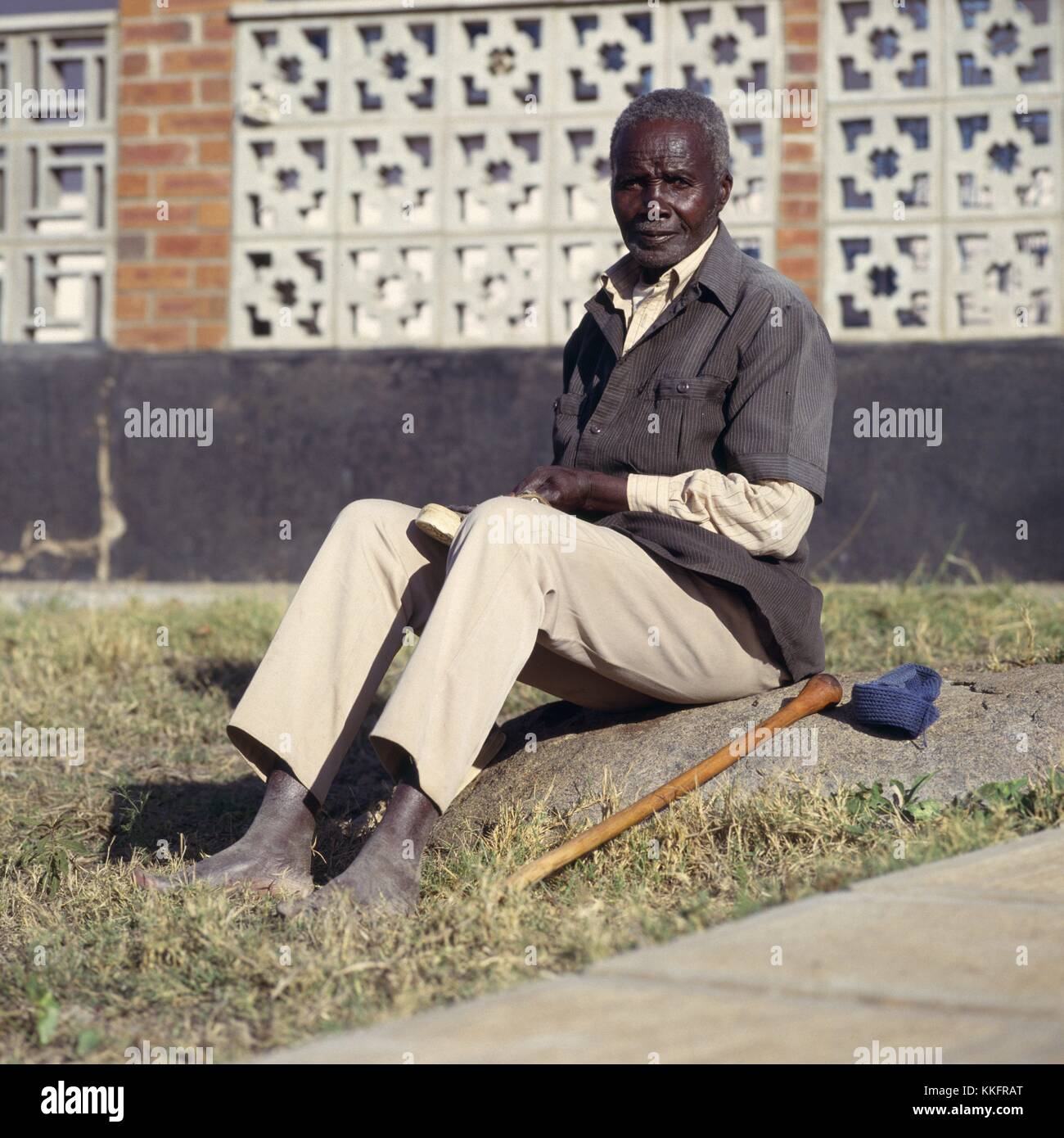 Old man, Gutu, Zimbabwe | usage worldwide Stock Photo - Alamy