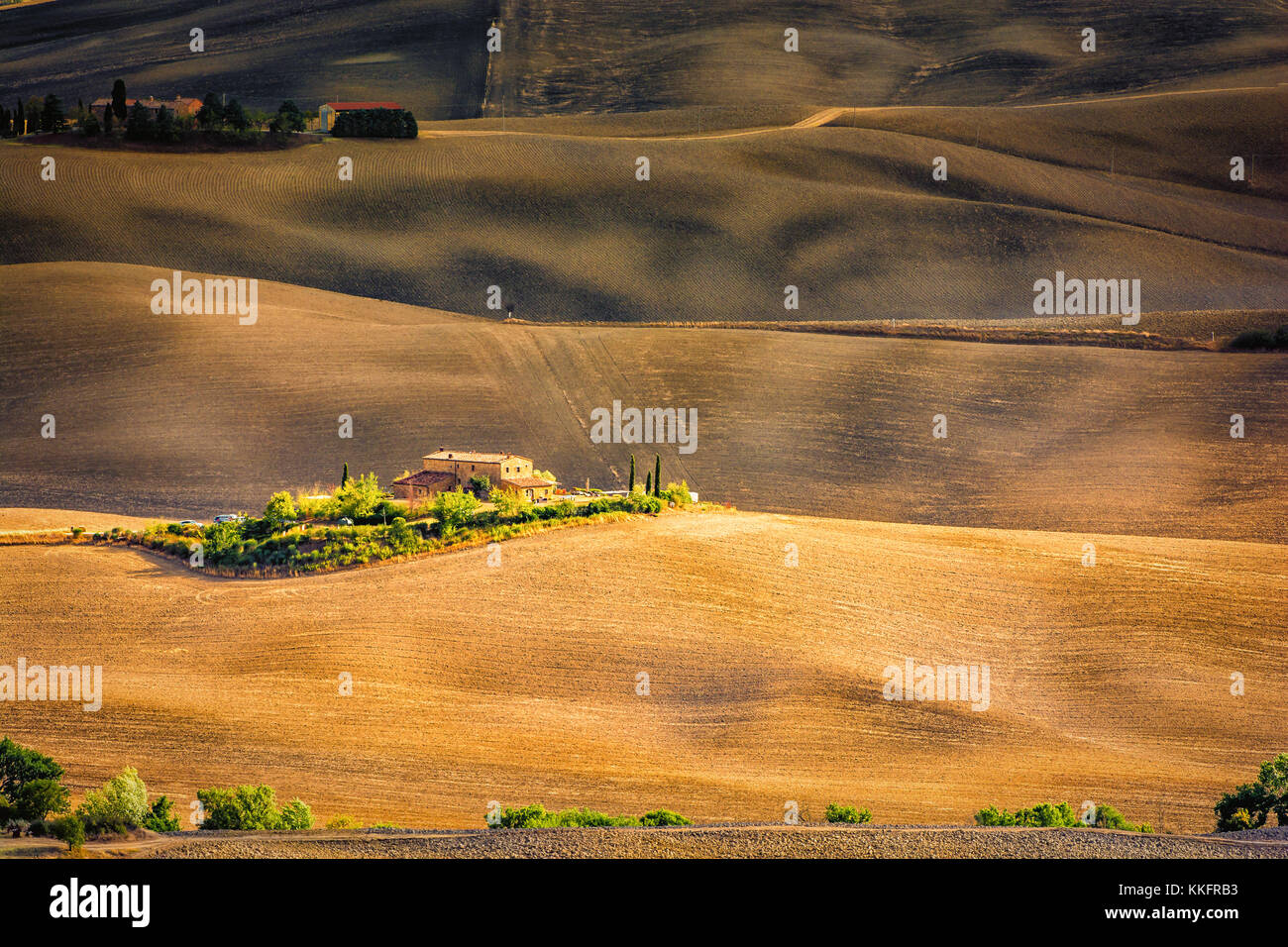 Stunning beautiful landscape view of Tuscany fields at Barberino di ...