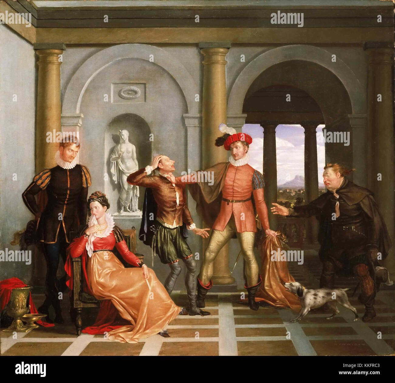 vintage court scene Stock Photo - Alamy