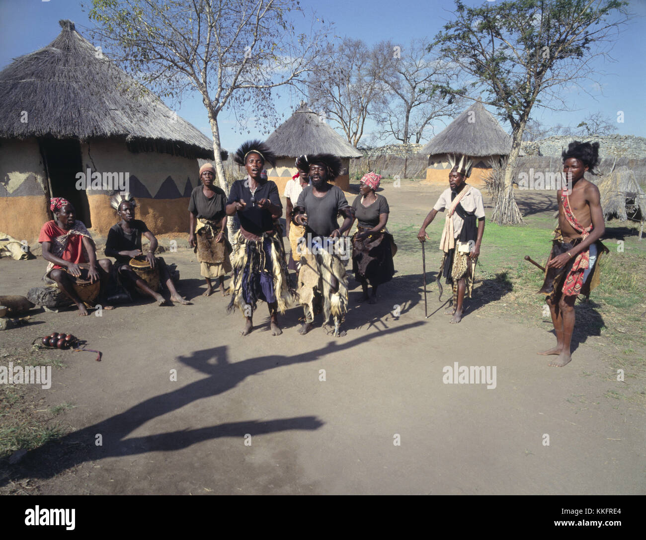 Dancer of a folk group, Greater Zimbabwe, Zimbabwe | usage worldwide ...