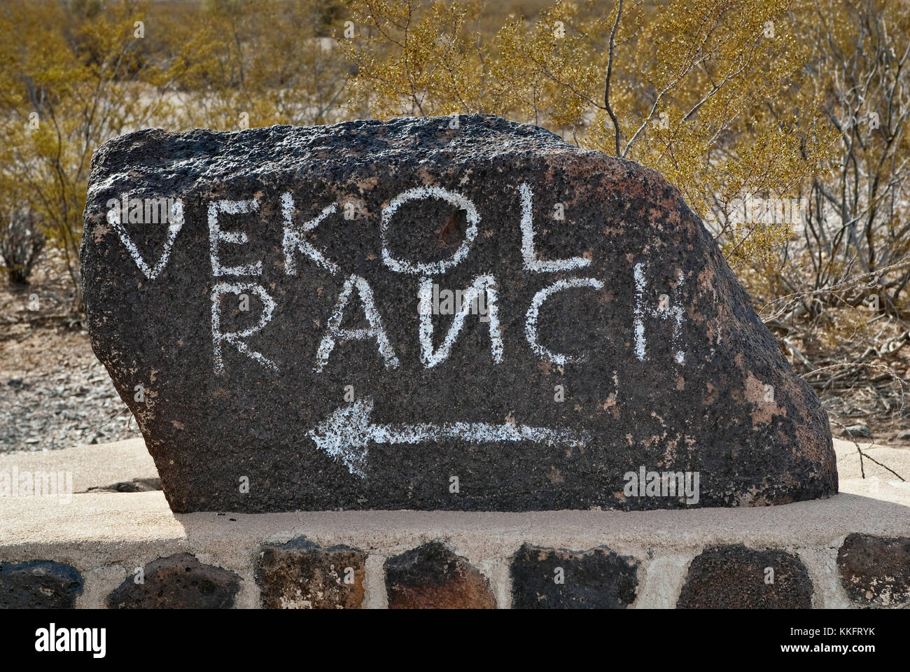 Sign at Vekol Valley Road in Sonoran Desert National Monument, Arizona ...