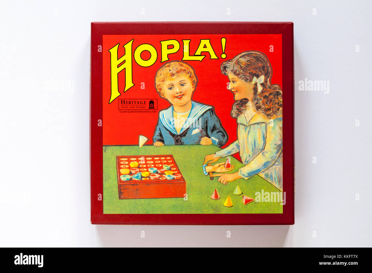Retro traditional Hopla game by Heritage Toys & Games isolated on white ...