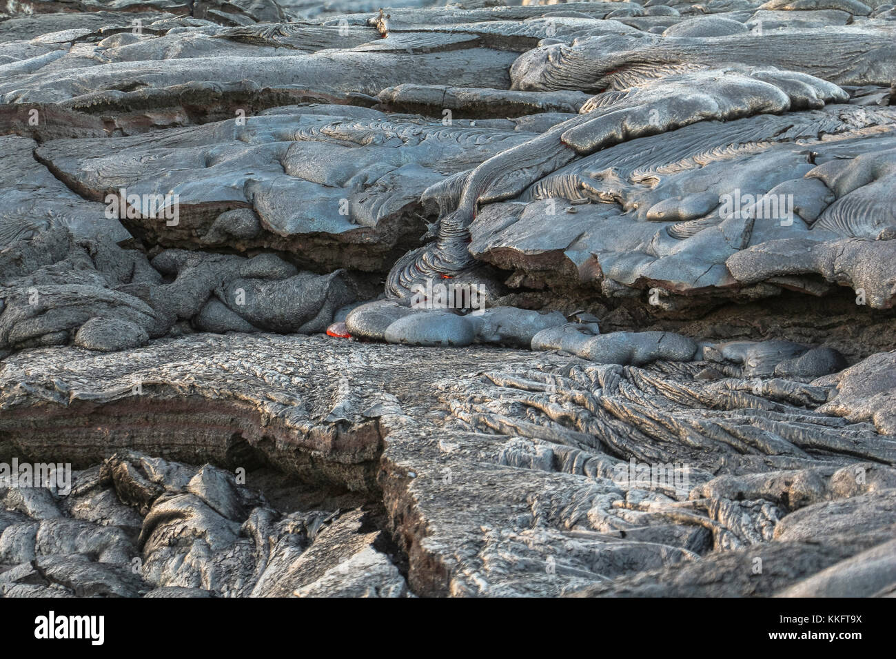 Hawaii lava flow landscape aerial hi-res stock photography and images ...