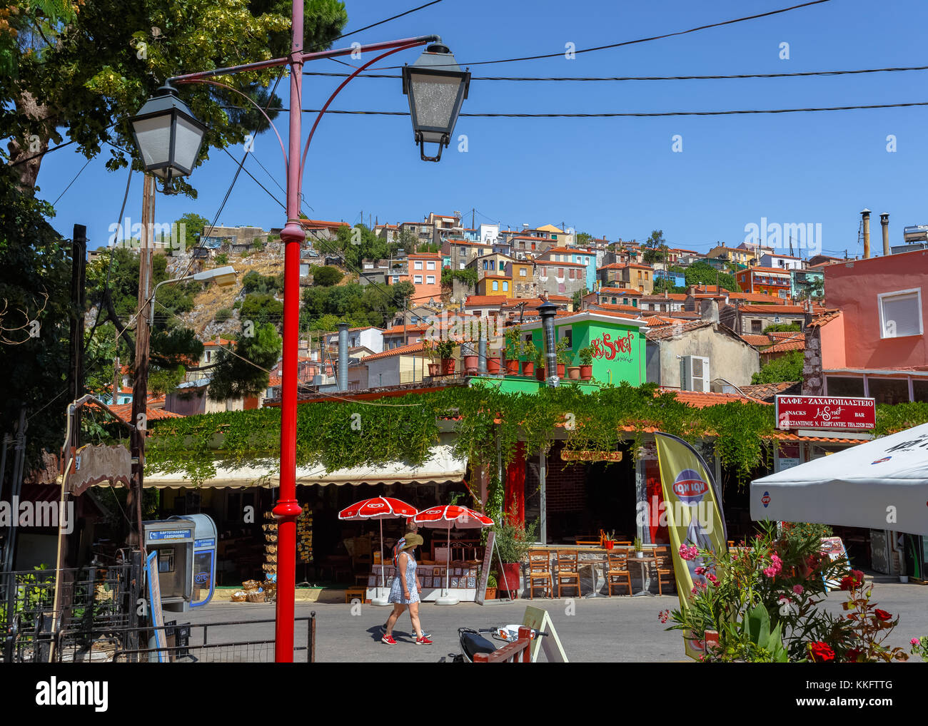 The picturesque village of Agiasos is located at the southern part of ...