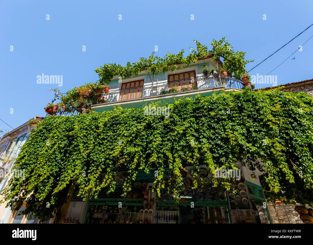 The picturesque village of Agiasos is located at the southern part of ...