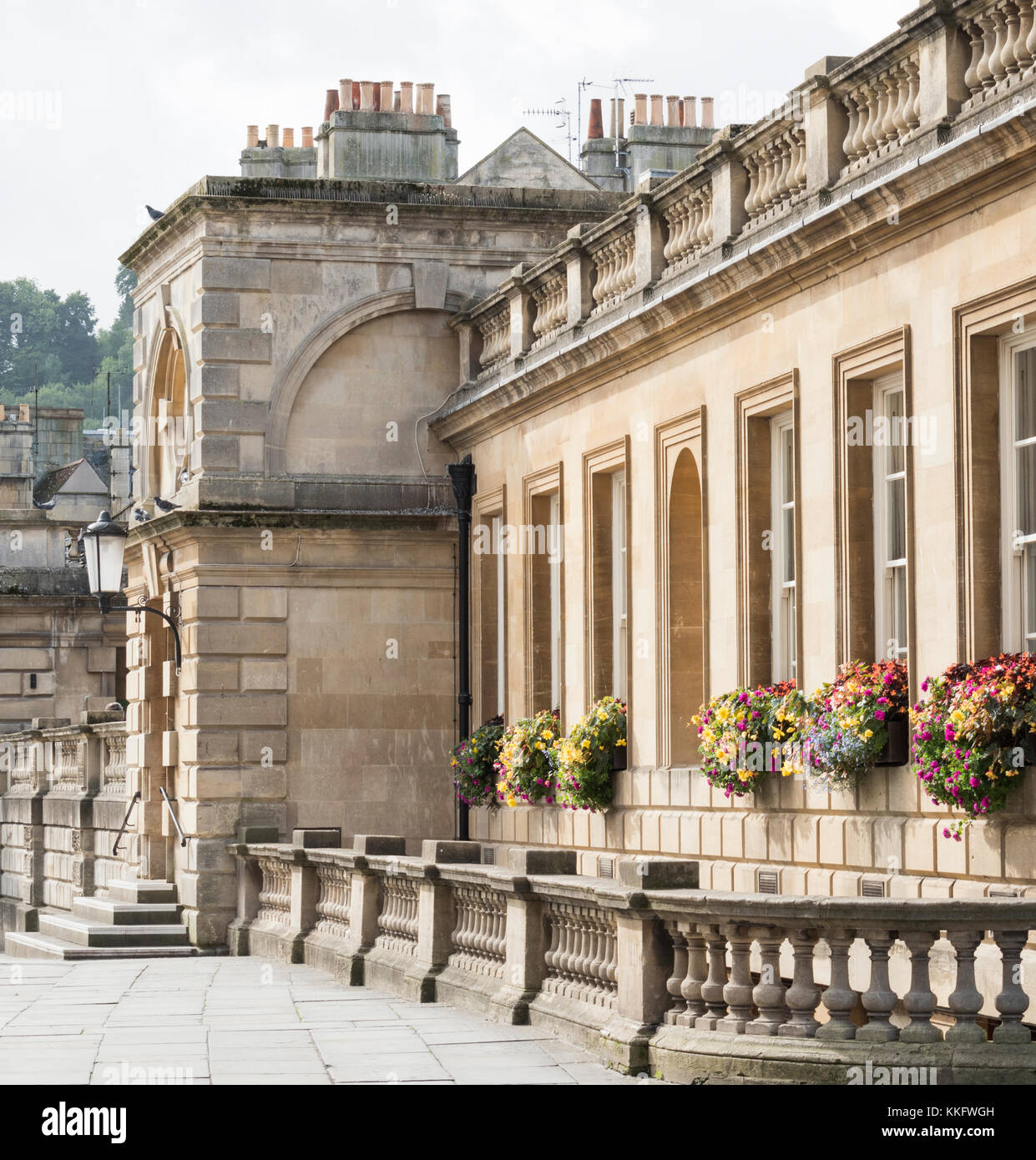 Georgian exterior of the Roman Baths building in Bath Stock Photo - Alamy