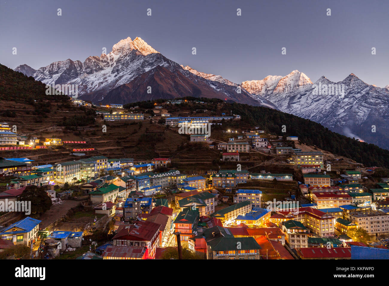 Namche Bazaar, Everest trek, Himalaya, Nepal Stock Photo - Alamy