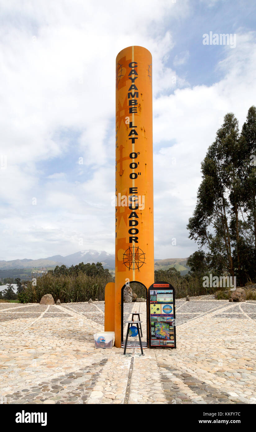 Ecuador Equator monument - The Quitsato Sundial on the equator at ...