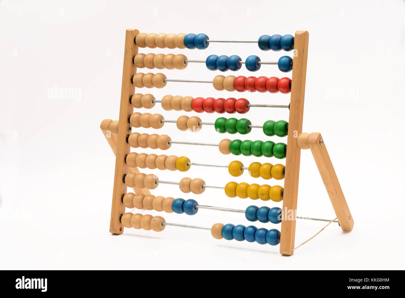 Vintage Counting Abacus on White background Stock Photo - Alamy