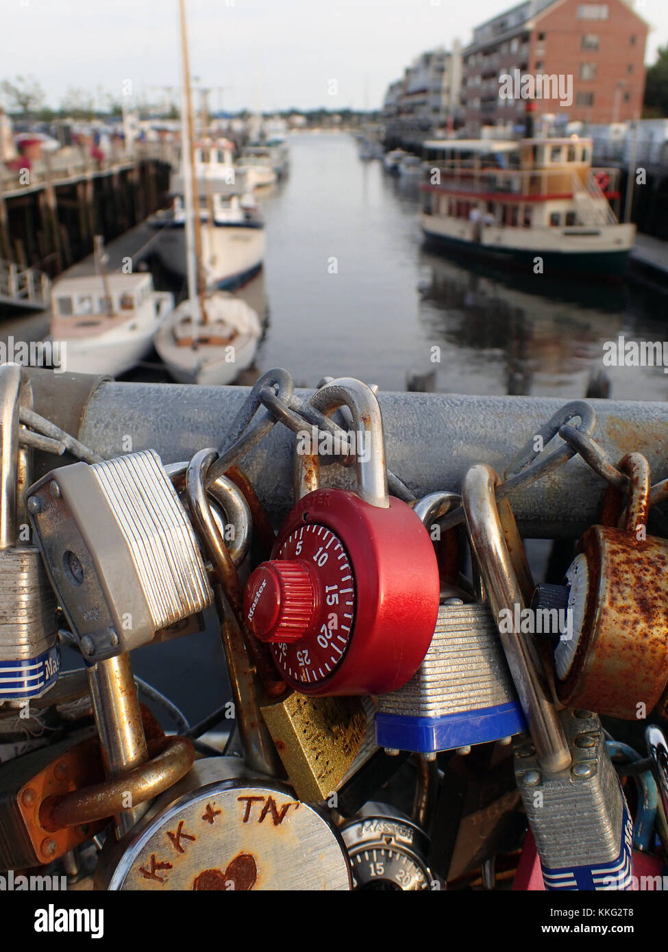 Love Padlocks in Portland, Maine Stock Photo - Alamy