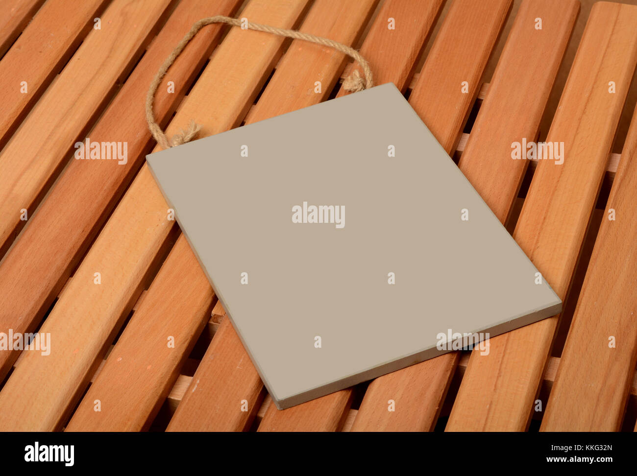 Vintage Style Signboard wood table design Stock Photo - Alamy