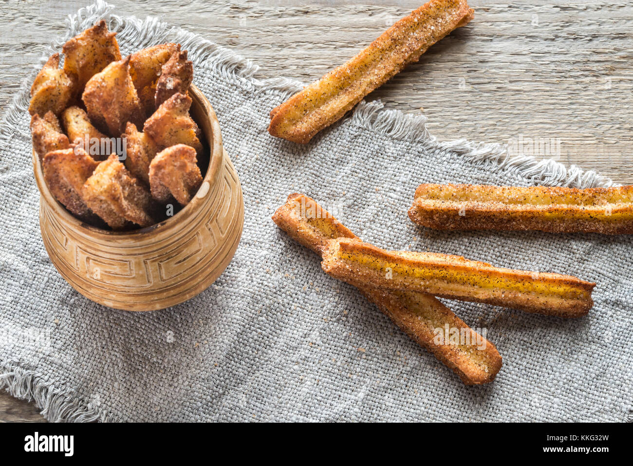 Churros - famous Spanish dessert Stock Photo - Alamy