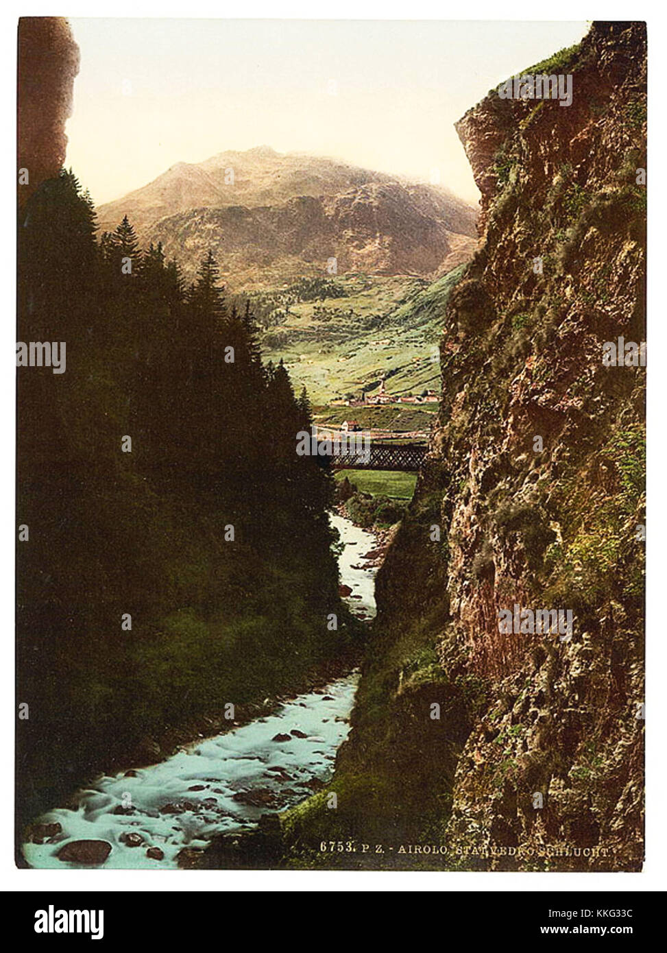 A vintage natural landscape with trees Stock Photo - Alamy