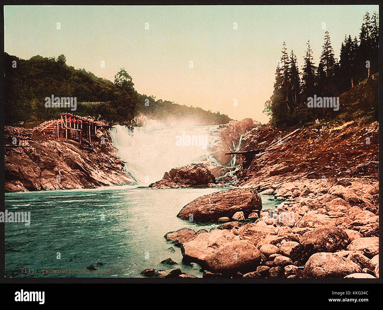 A vintage natural landscape with trees Stock Photo - Alamy