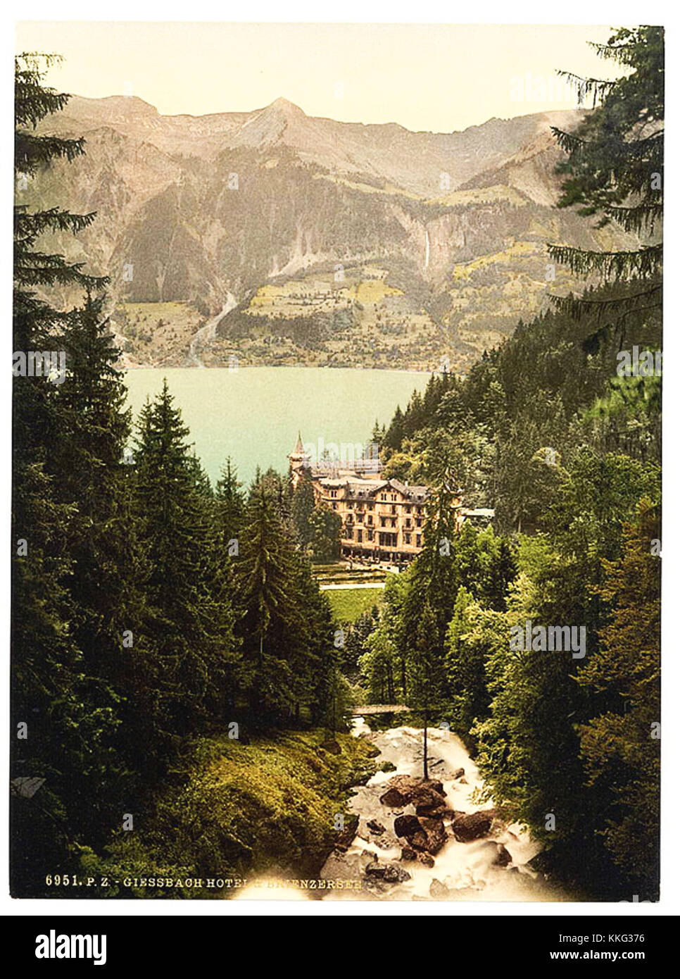 A vintage natural landscape with trees Stock Photo - Alamy