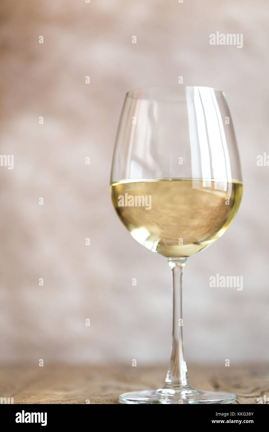 Glass of white wine Stock Photo - Alamy