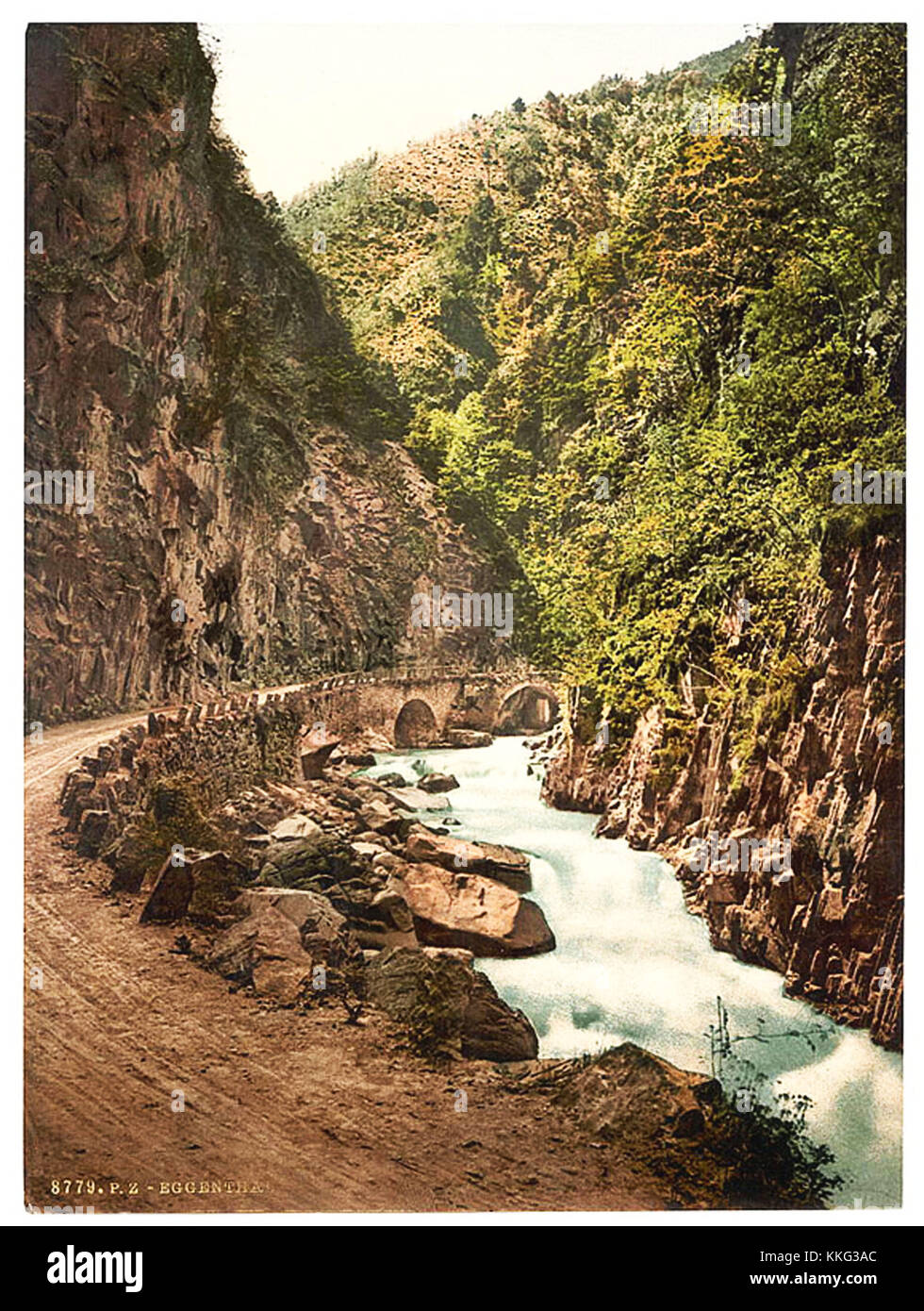 A vintage natural landscape with trees Stock Photo - Alamy