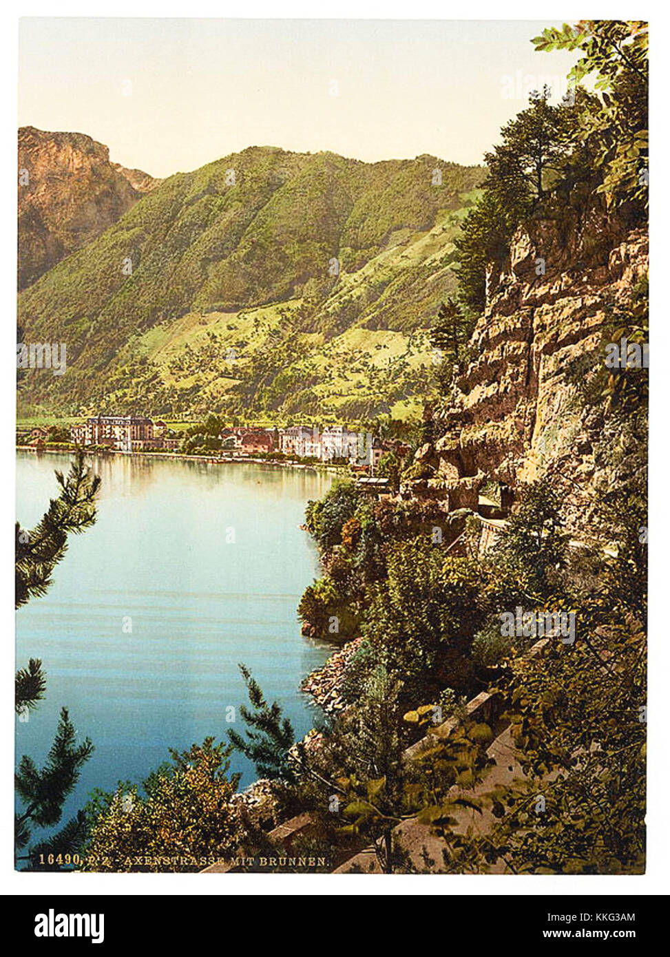 A vintage natural landscape with trees Stock Photo - Alamy