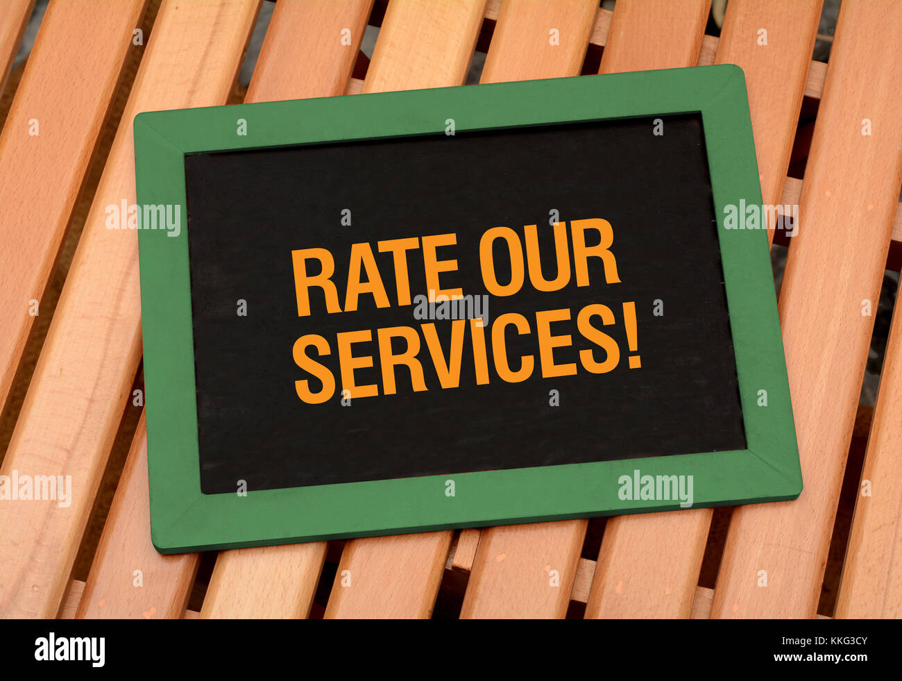 Rate Services - Customer Care concept on chalkboard Stock Photo - Alamy
