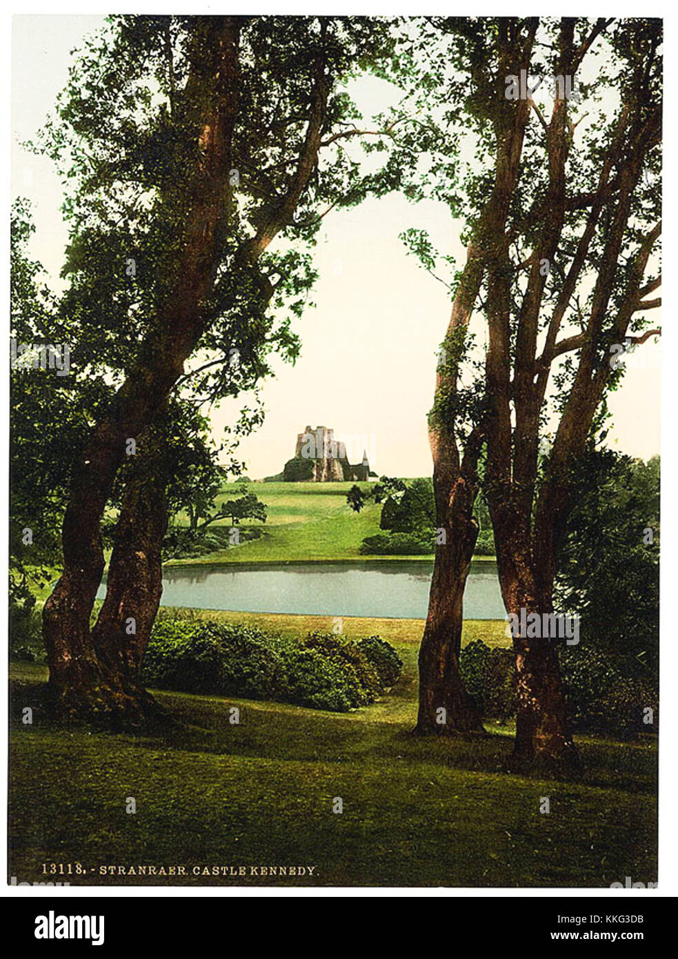 A vintage natural landscape with trees Stock Photo - Alamy