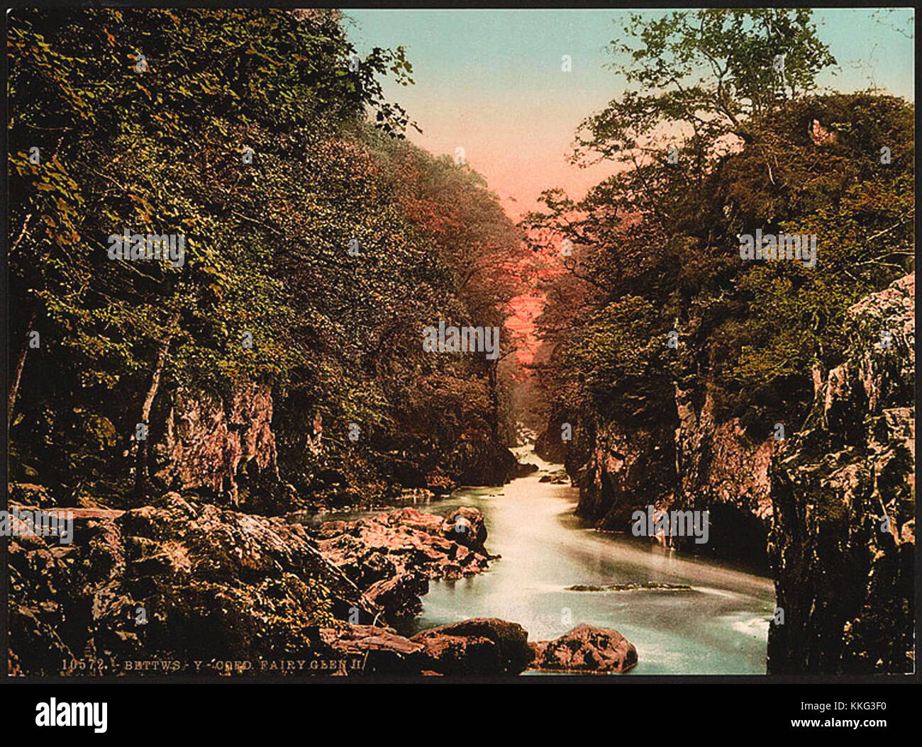 A vintage natural landscape with trees Stock Photo - Alamy