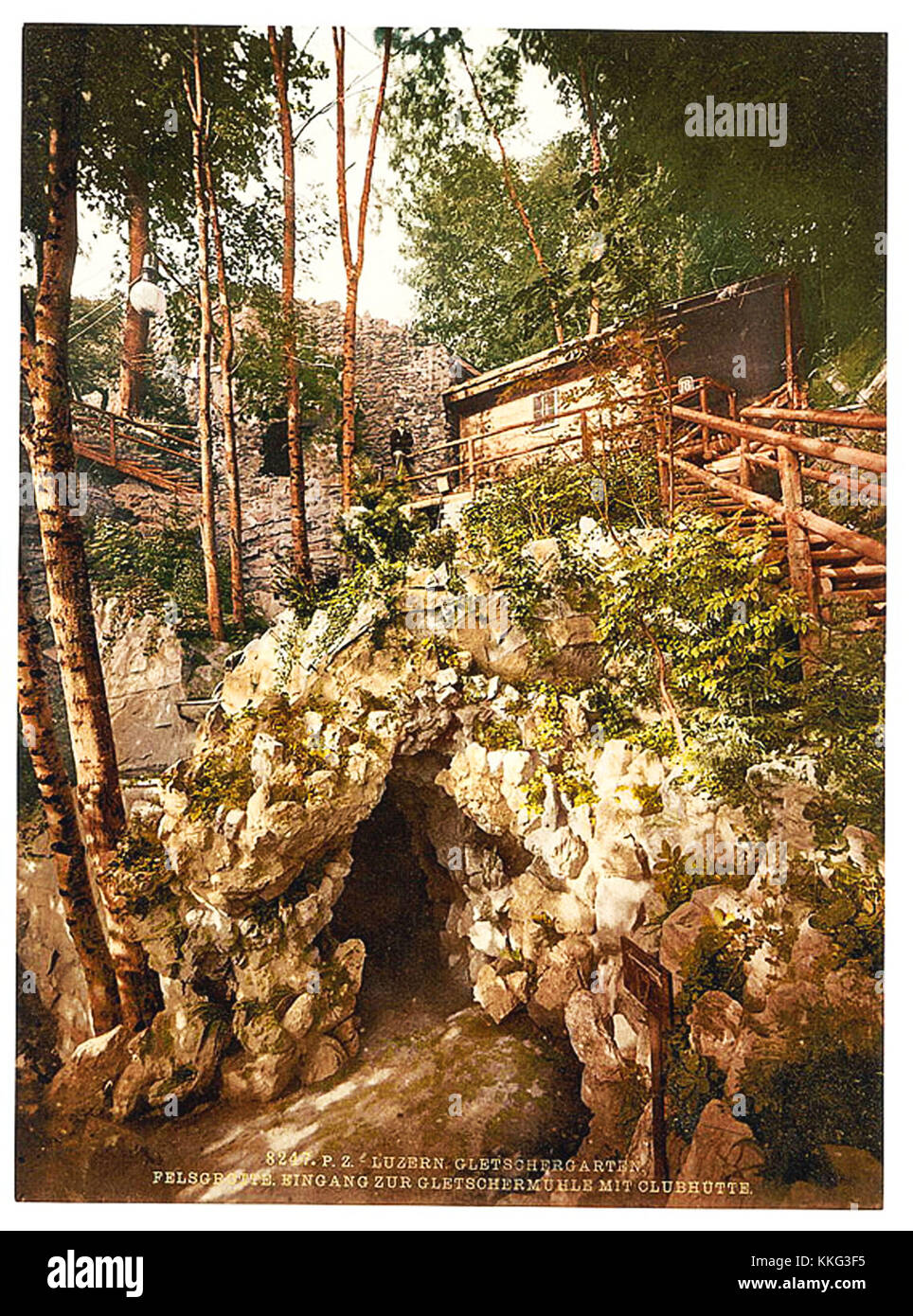 A vintage natural landscape with trees Stock Photo - Alamy