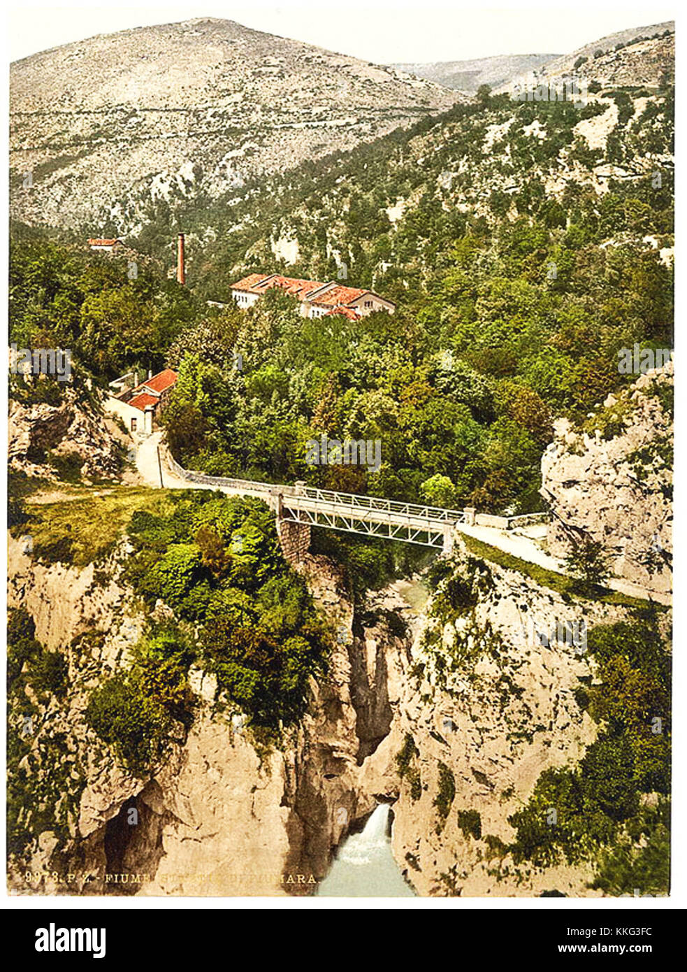 A vintage natural landscape with trees Stock Photo - Alamy