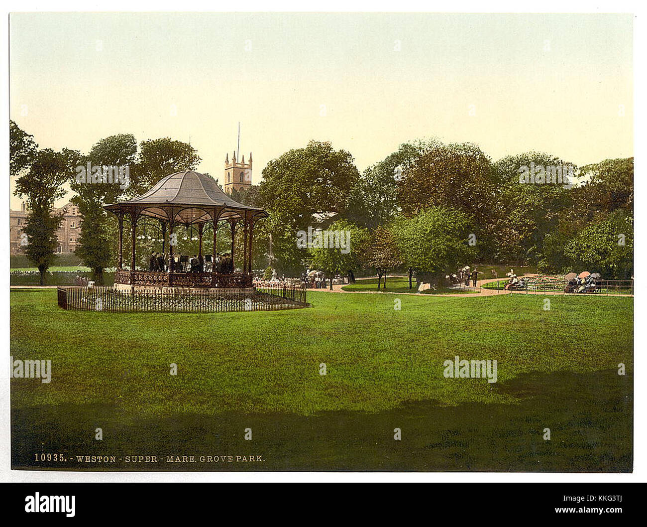 vintage colourized photo postcard of sights around the world Stock ...