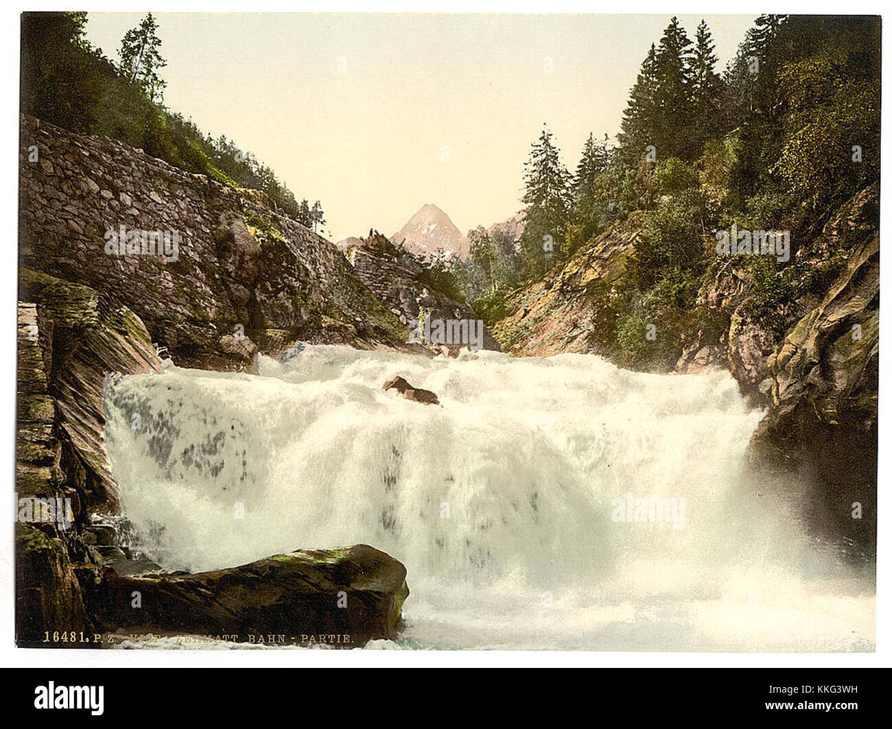 A vintage natural landscape with trees Stock Photo - Alamy