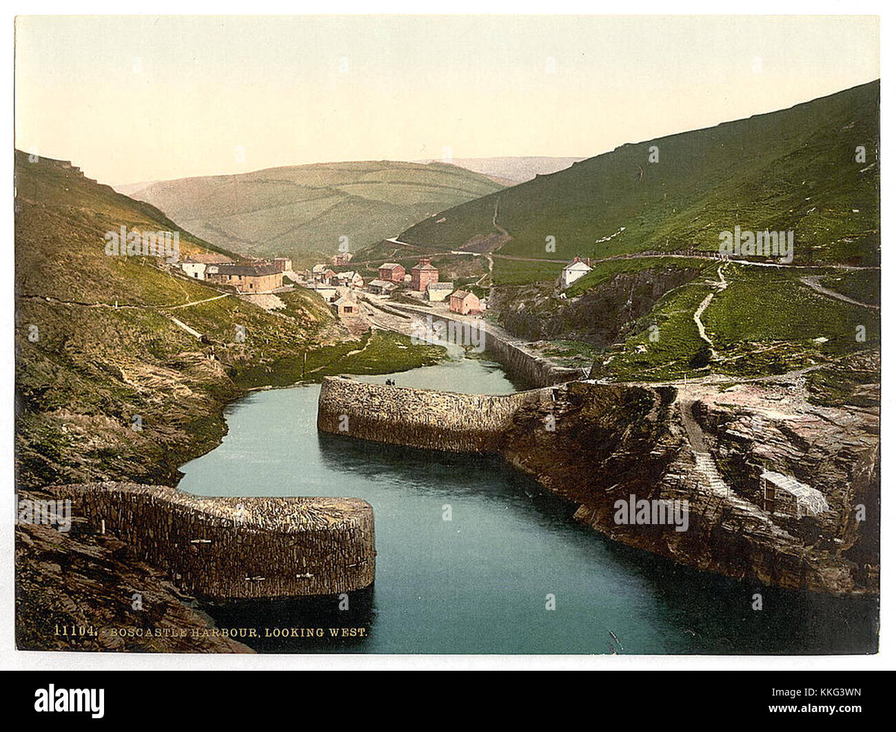vintage colourized photo postcard of sights around the world Stock ...