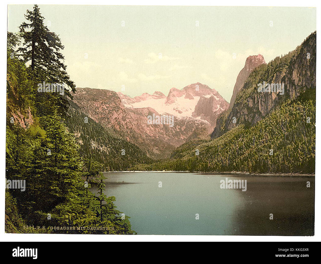 A vintage natural landscape with trees Stock Photo - Alamy