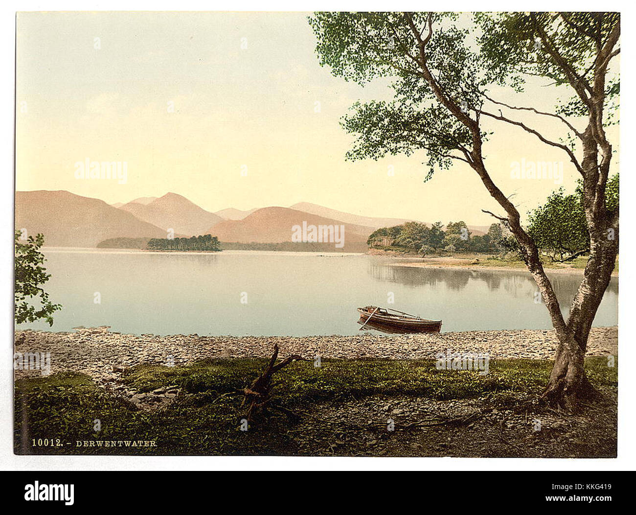 A vintage natural landscape with trees Stock Photo - Alamy