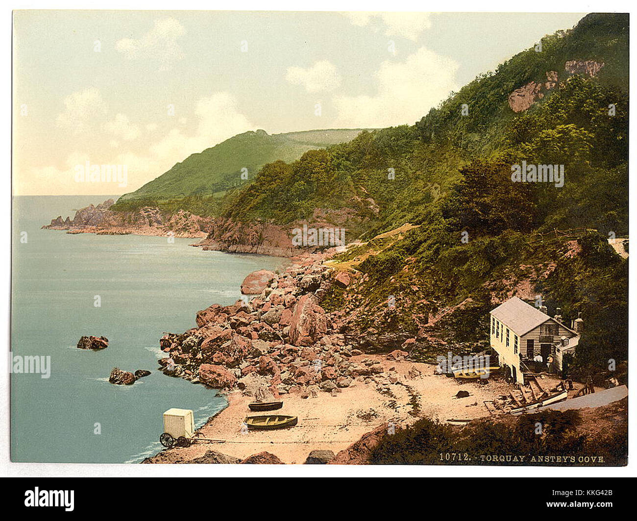 vintage colourized photo postcard of sights around the world Stock ...