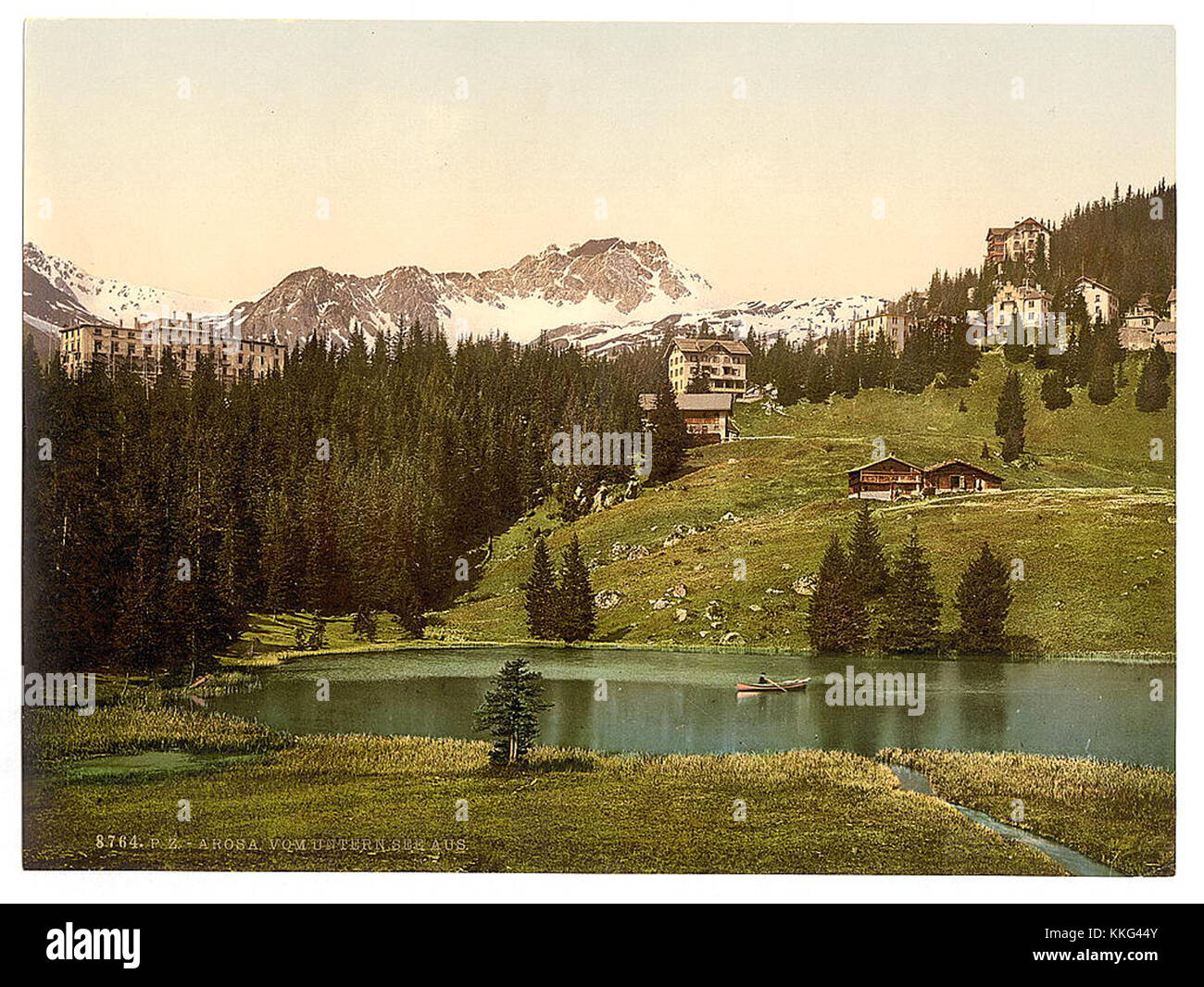 vintage colourized photo postcard of sights around the world Stock ...
