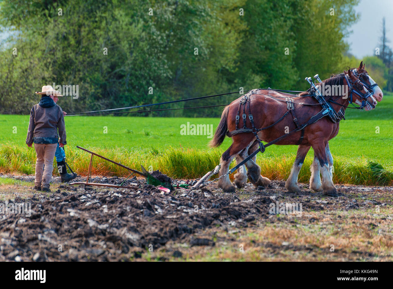 Two women pulling plow hi-res stock photography and images - Alamy