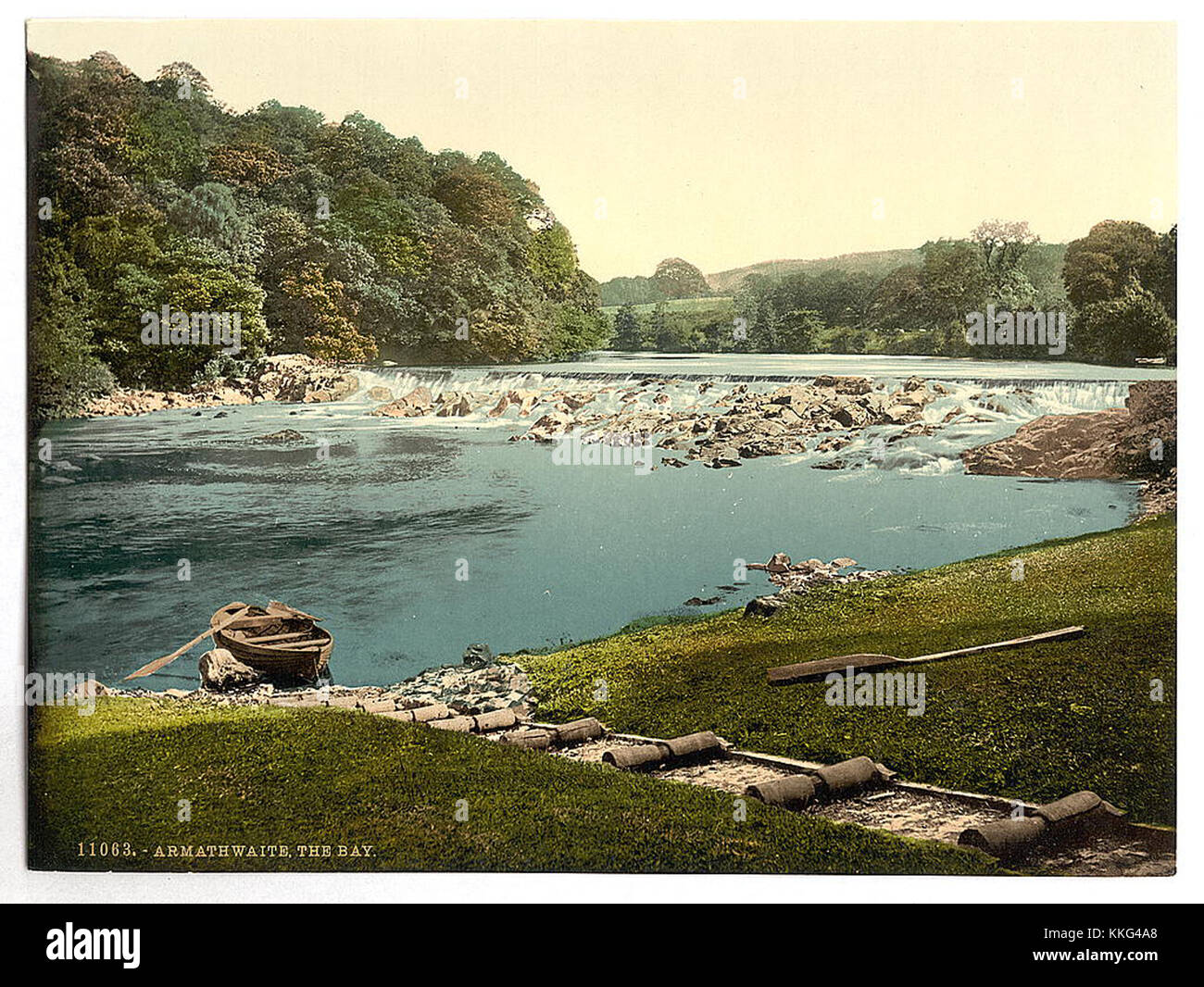 vintage colourized photo postcard of sights around the world Stock ...