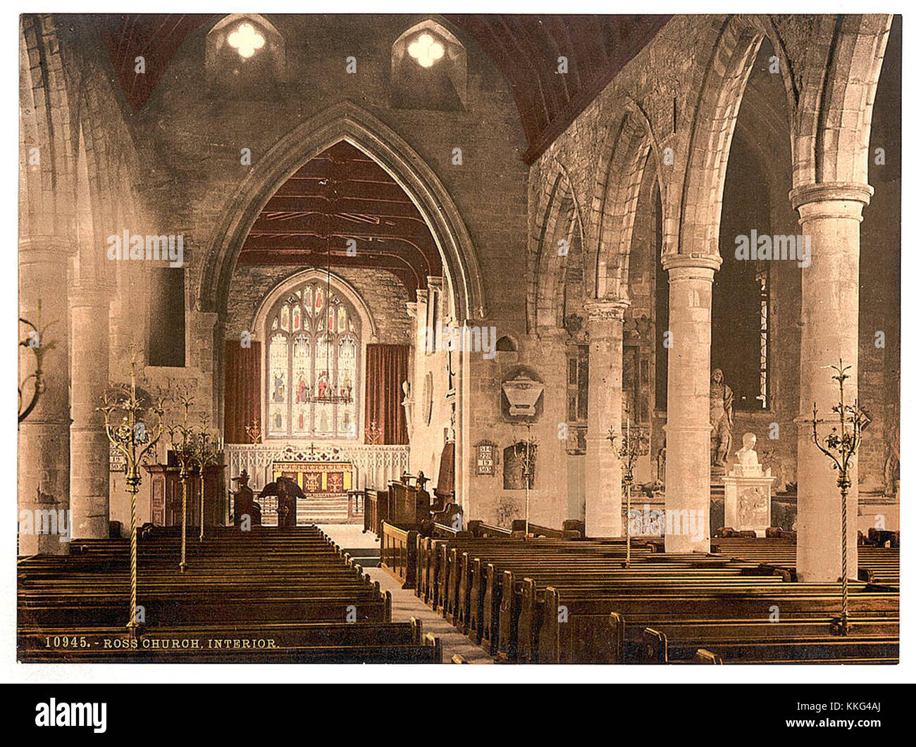 A vintage image of an old church, cathedral or abbey religious ...