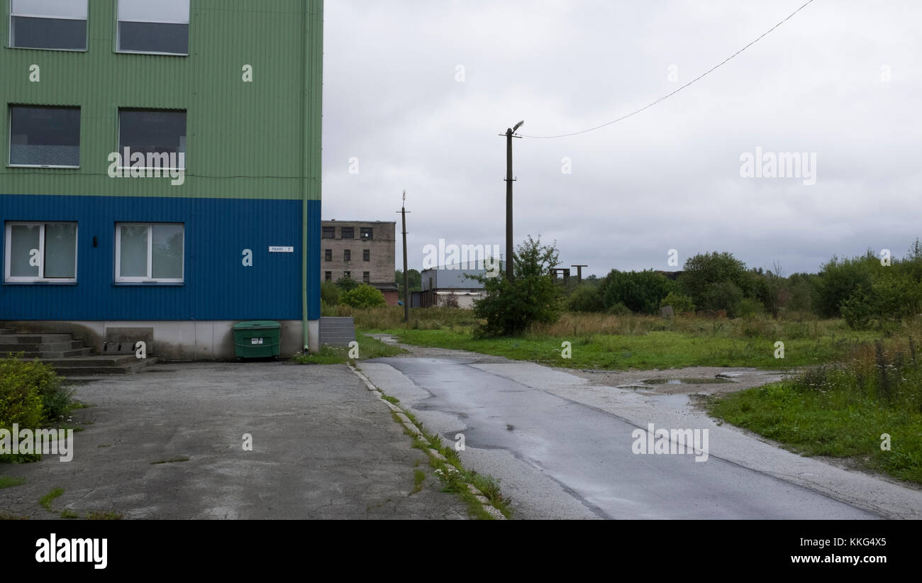 Factory in the former closed town of Paldiski, Estonia - near site of a ...