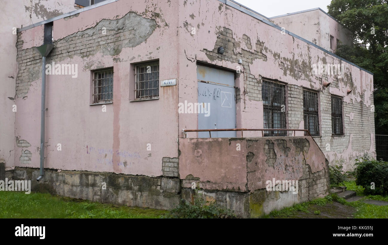 Disused buildings in the former closed town of Paldiski, Estonia - near ...