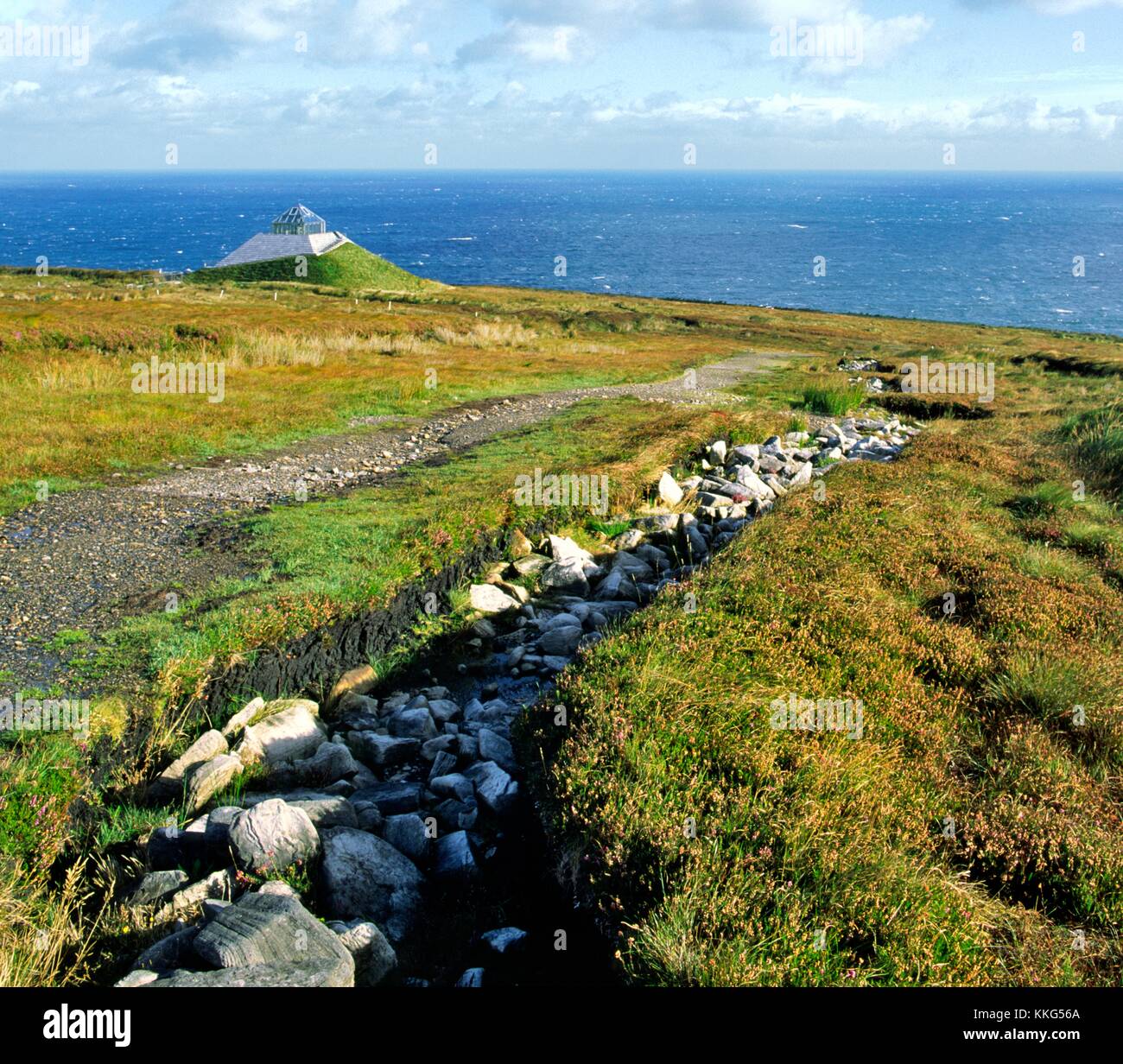 Neolithic field walls excavated from peat at Ceide Fields, Co. Mayo ...