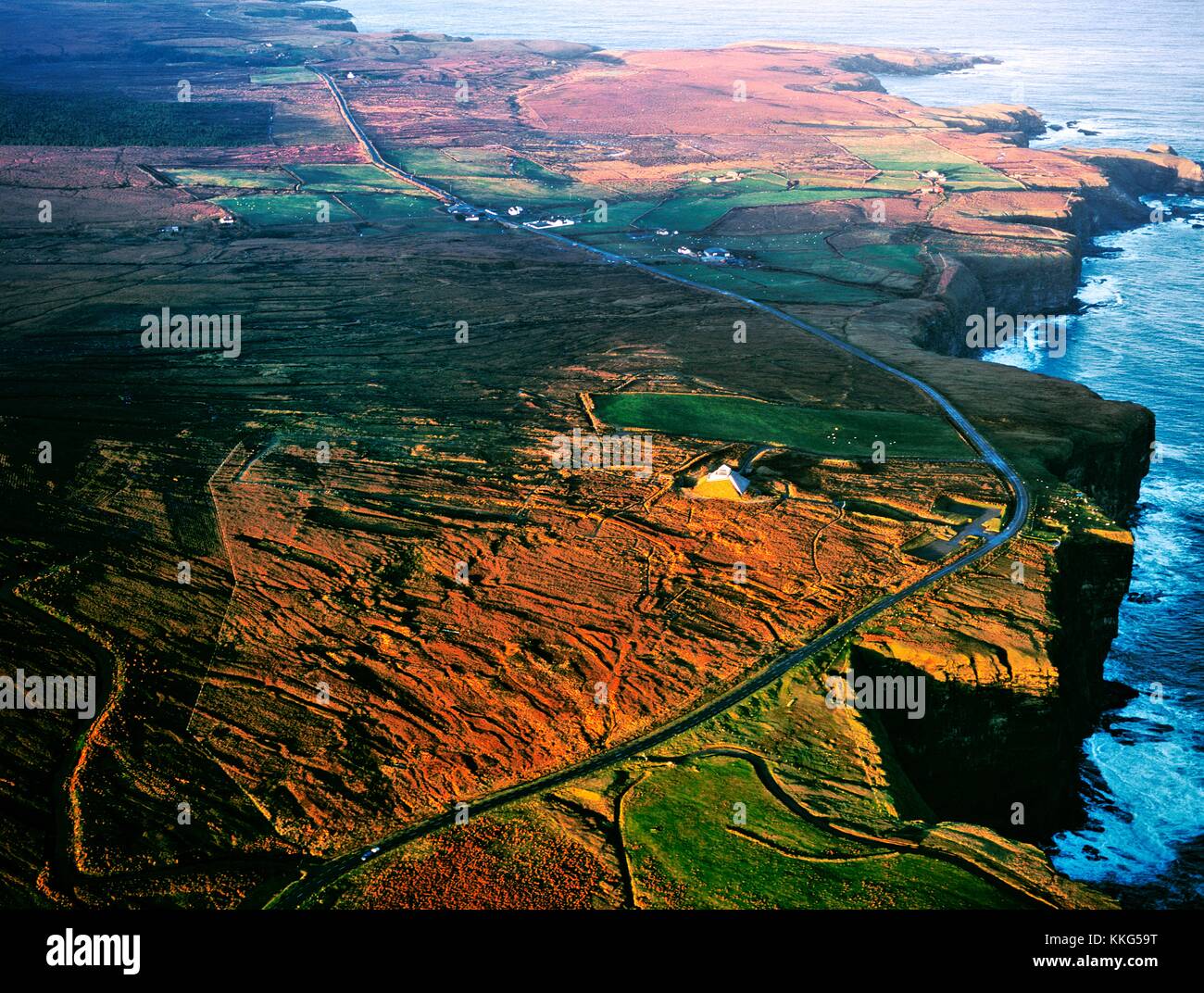 Neolithic field walls excavated from peat at Ceide Fields, Co. Mayo ...
