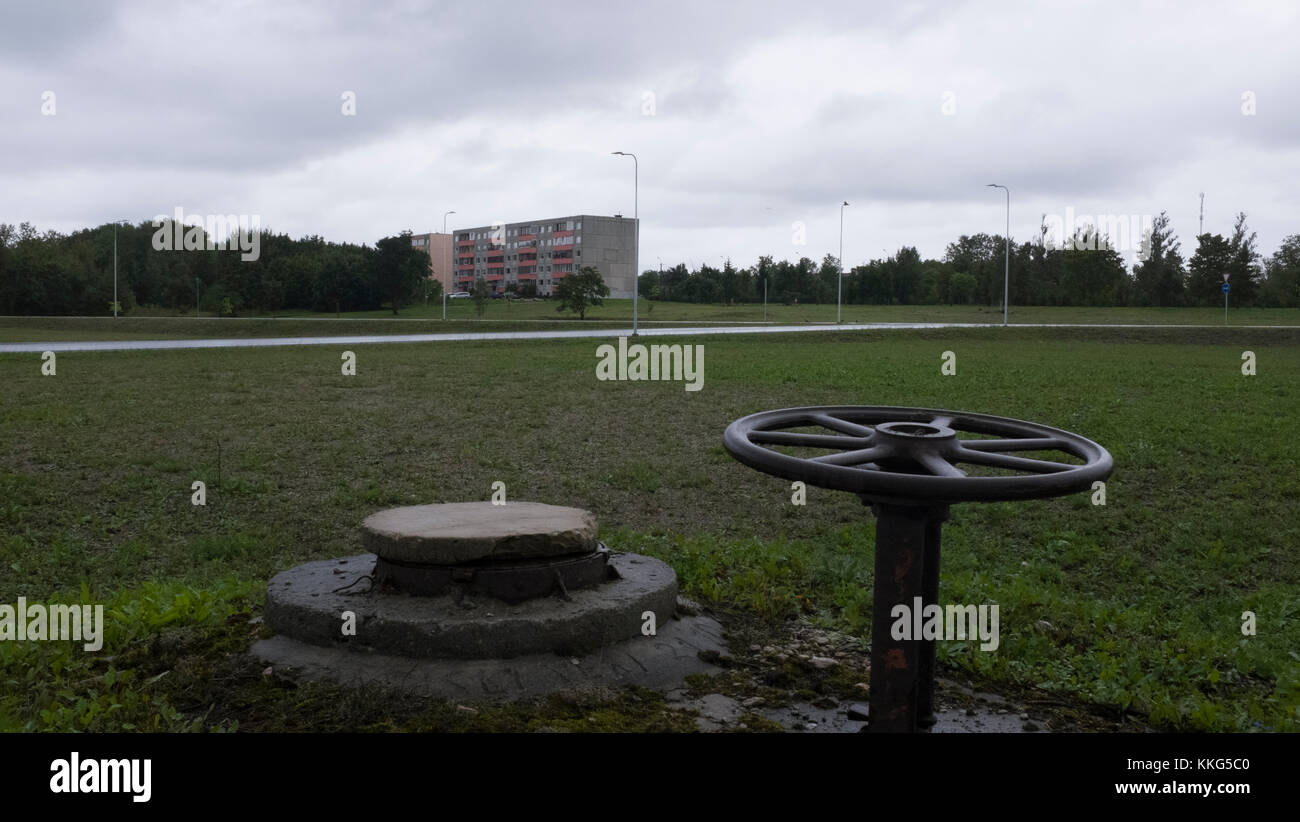 Buildings and public spaces, including residential, in the former ...
