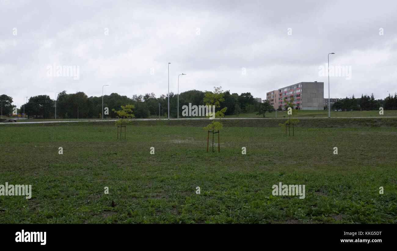 Buildings and public spaces, including residential, in the former ...