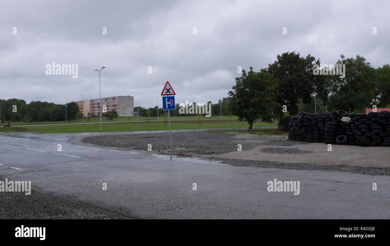 Buildings and public spaces, including residential, in the former ...