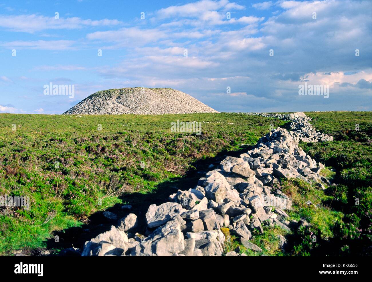 Summit of Knocknarea Mountain, Sligo, Ireland, topped by Queen Maeve's ...