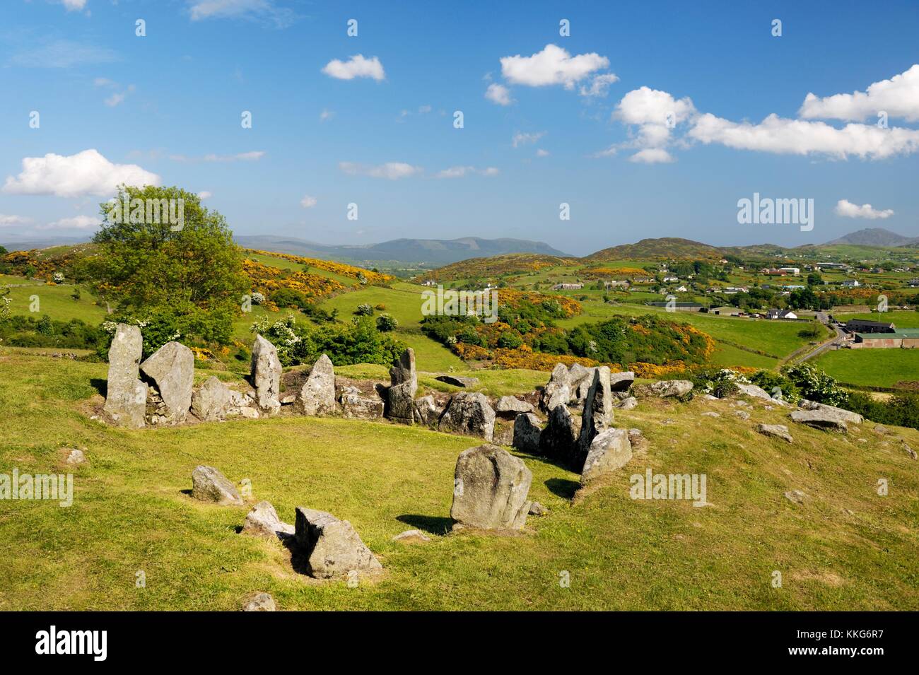 Ballymacdermot prehistoric Neolithic chambered court cairn burial site ...