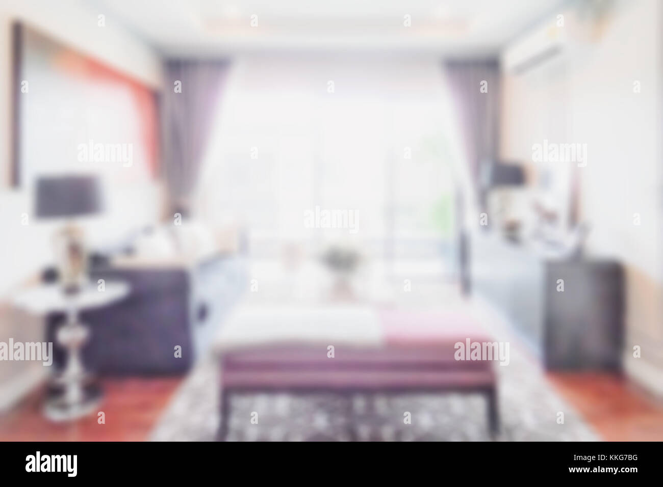 Defocus background living room modern style Stock Photo - Alamy